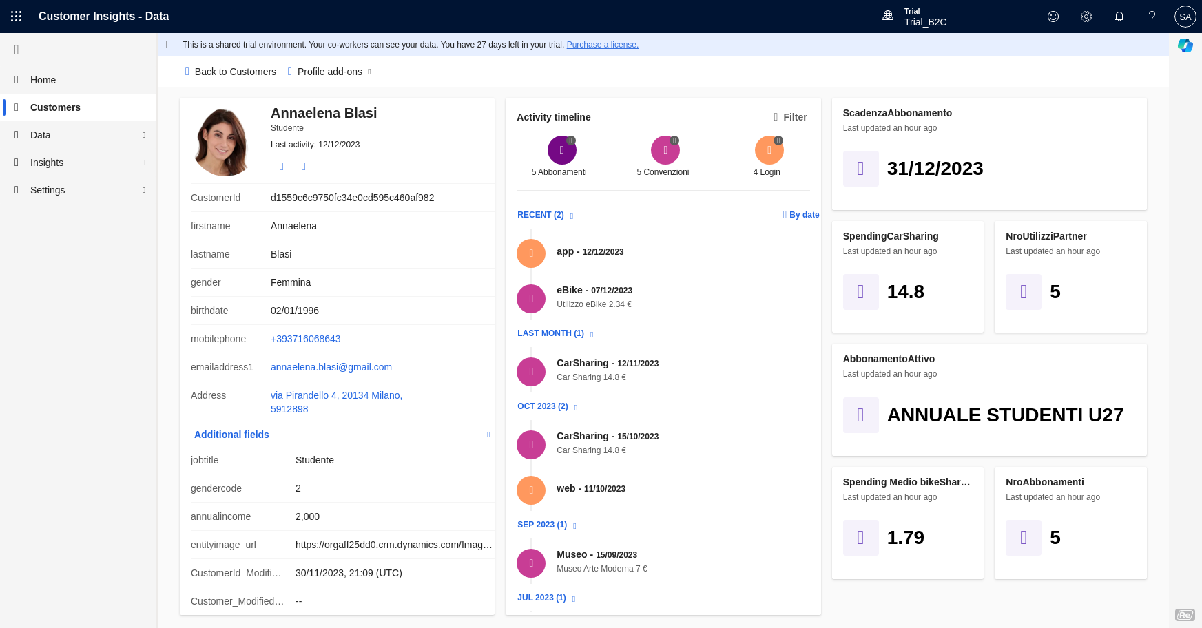 Dynamics 365 Customer Insights - Data
