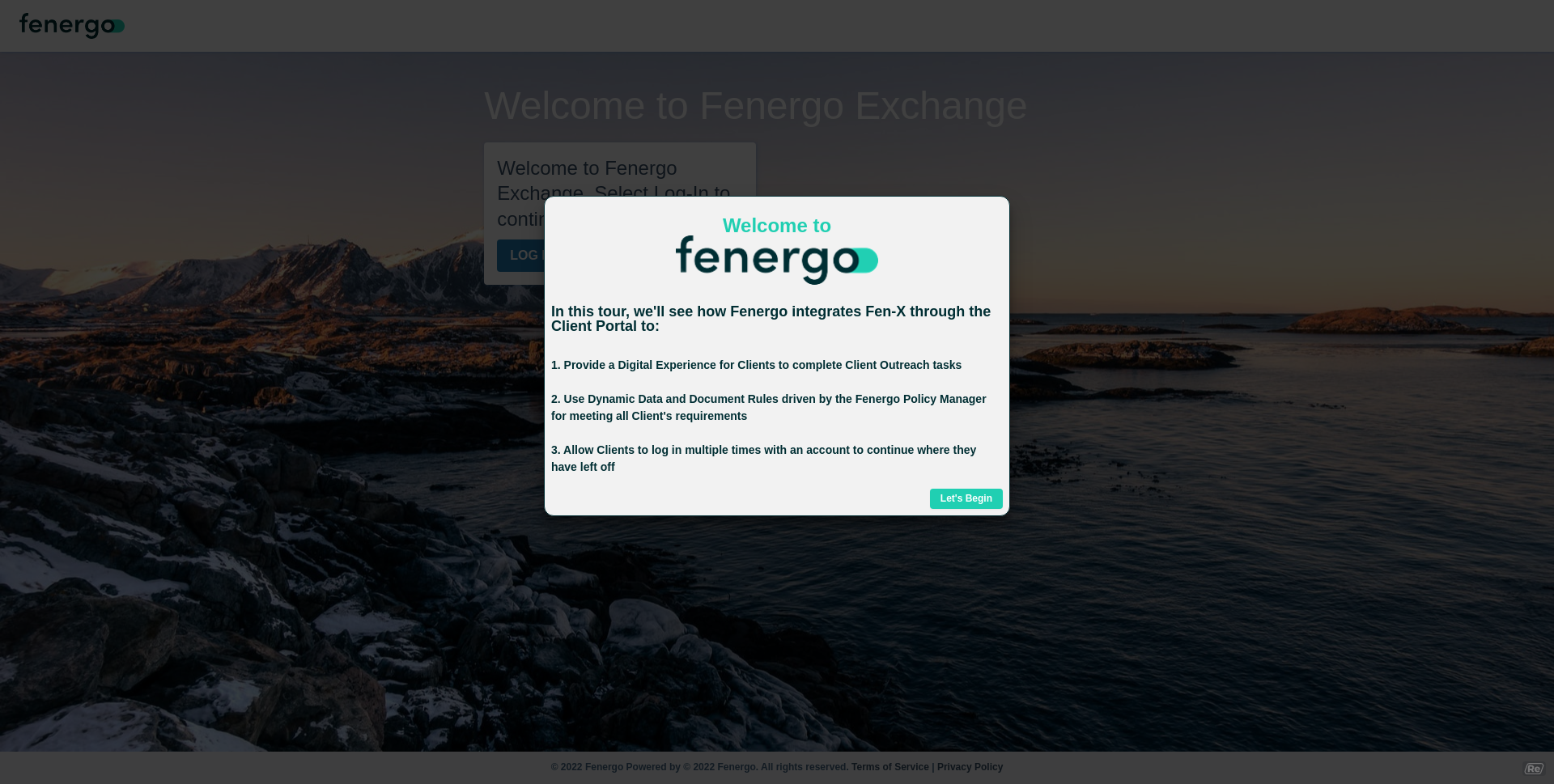 Fenergo Client Portal - Portal Main