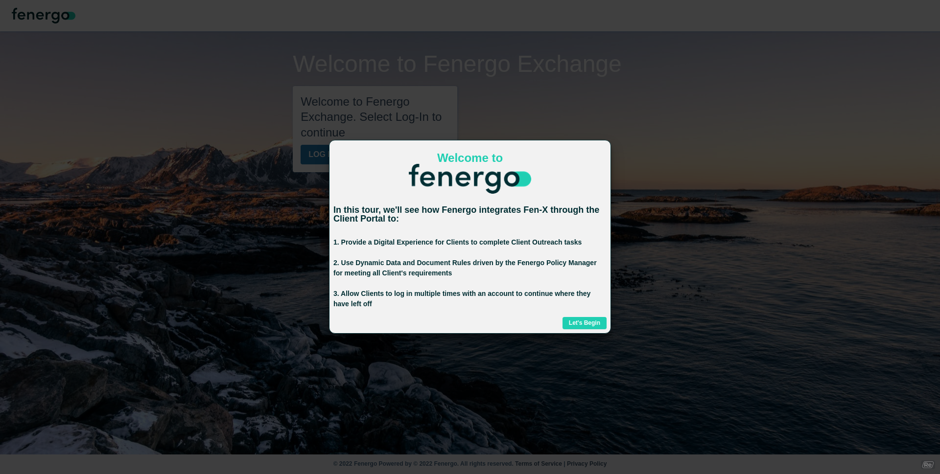 Fenergo Client Portal - Portal Main