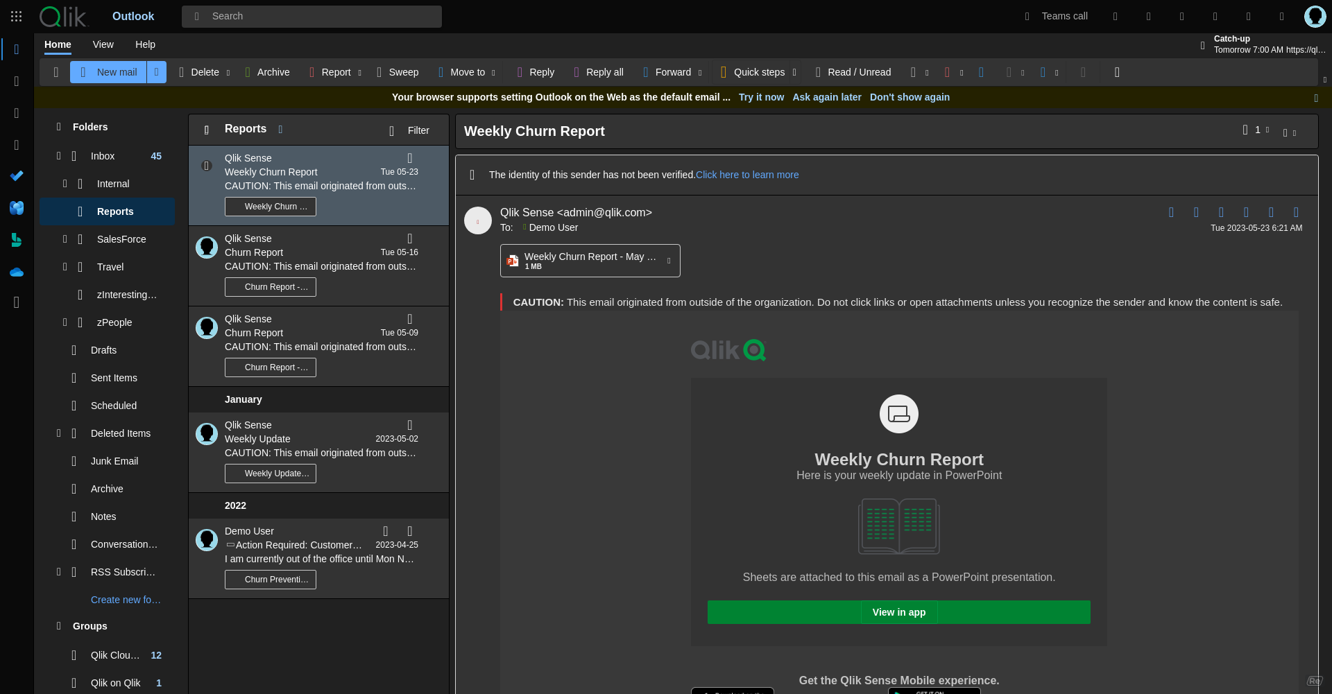 Mail - Demo User - Outlook