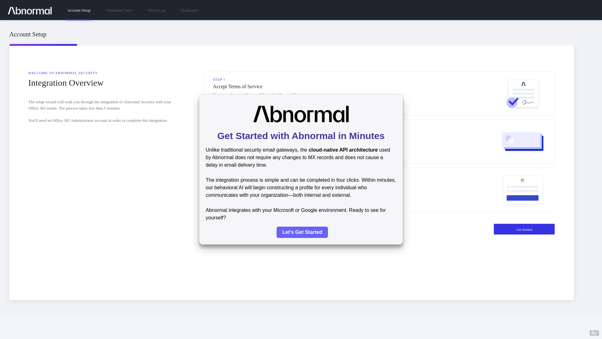 Abnormal Security Setup Wizard